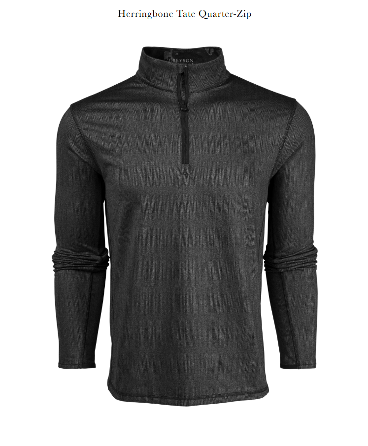 Greyson Herringbone Tate Quarter-Zip – Style Driver